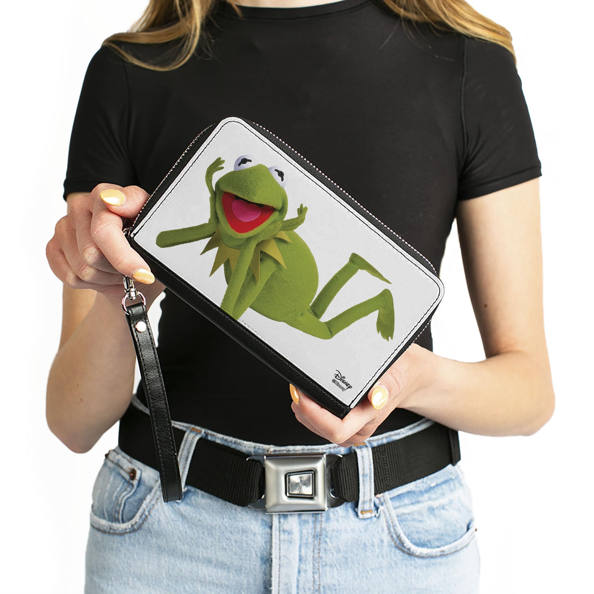 Buckle-Down Women's PU Zip Around Wallet Rectangle-Muppets, 7.5"x4.5"