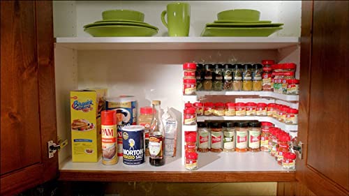 Spicy Shelf Deluxe - Expandable Spice Rack and Stackable Cabinet & Pantry Organizer (1 Set of 2 shelves) - As seen on TV Deluxe (Spicy Shelf Organizer)
