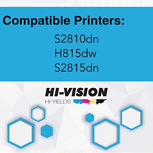 HI-Vision 2 Pack Compatible S2810X High Yield (6,000 Pages, 593-BBMF) Black Toner Cartridge Replacement for H815dw S2810dn S2815dn Printers