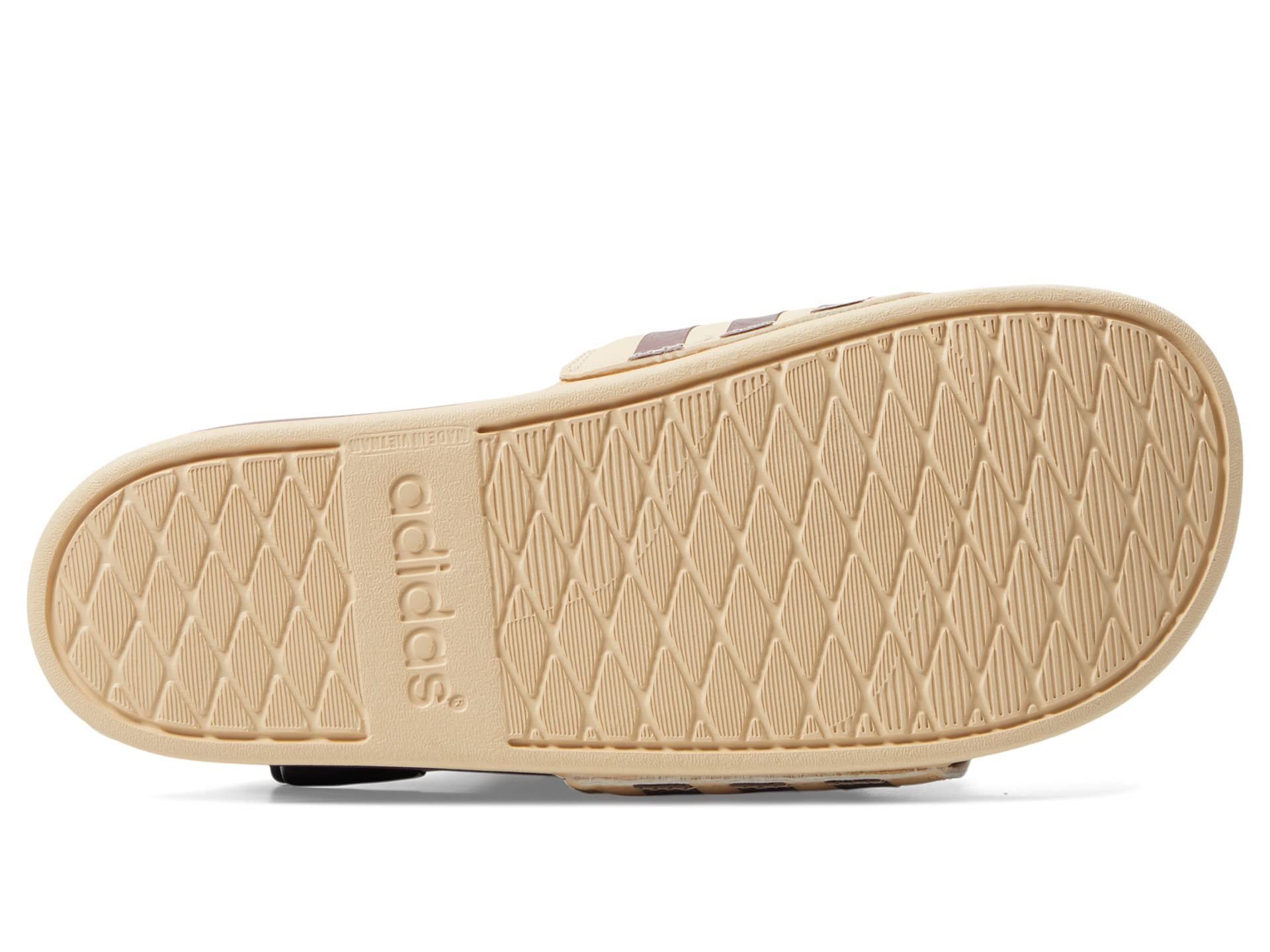 adidas Women's Adilette Comfort Slides Sandal, Sand Strata/Wonder Oxide/Sand Strata, 11