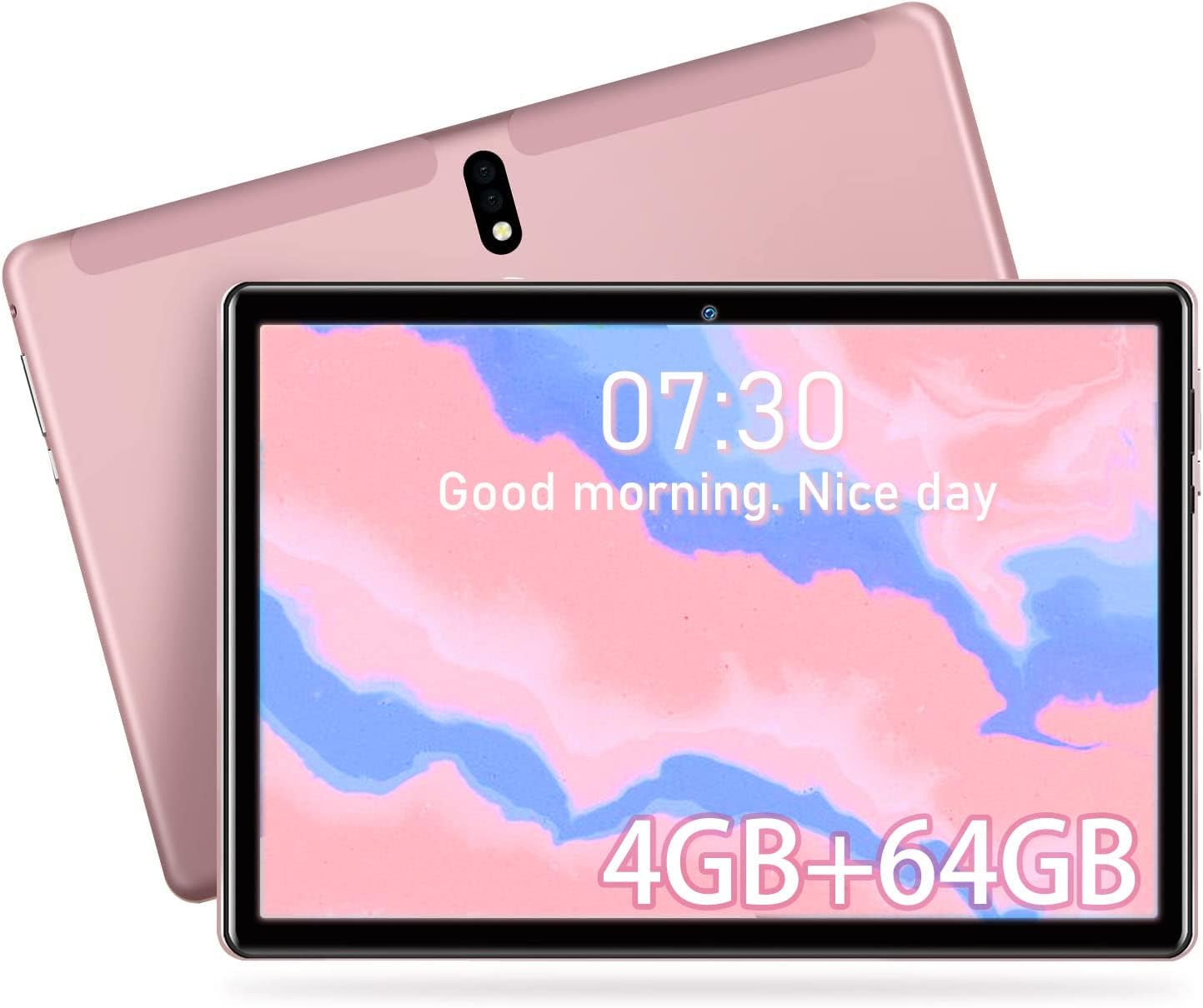 AOYODKG 10 inch Tablet,Android 10 Tablet with 4GB RAM 64GB ROM/128GB Expansion Dual 4G Tablet with SIM Card Slot, 8-Core/HD IPS Tablets, 8000mAh, 13MP Dual Camera, WiFi Gaming Tablets(Pink)