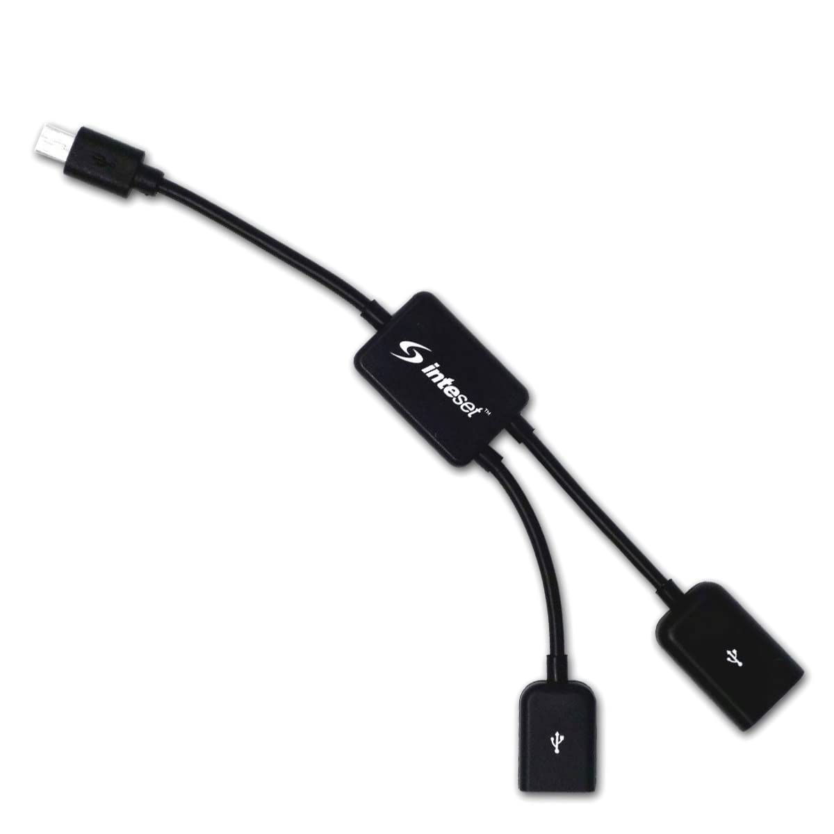 Inteset USB 2.0 & Micro USB OTG Y Cable for Controlling The F-TV Stick, Pendent, or Cube, Supports Wireless Keyboards and The IReTV for Universal Remote Control. (IReTV not Included)