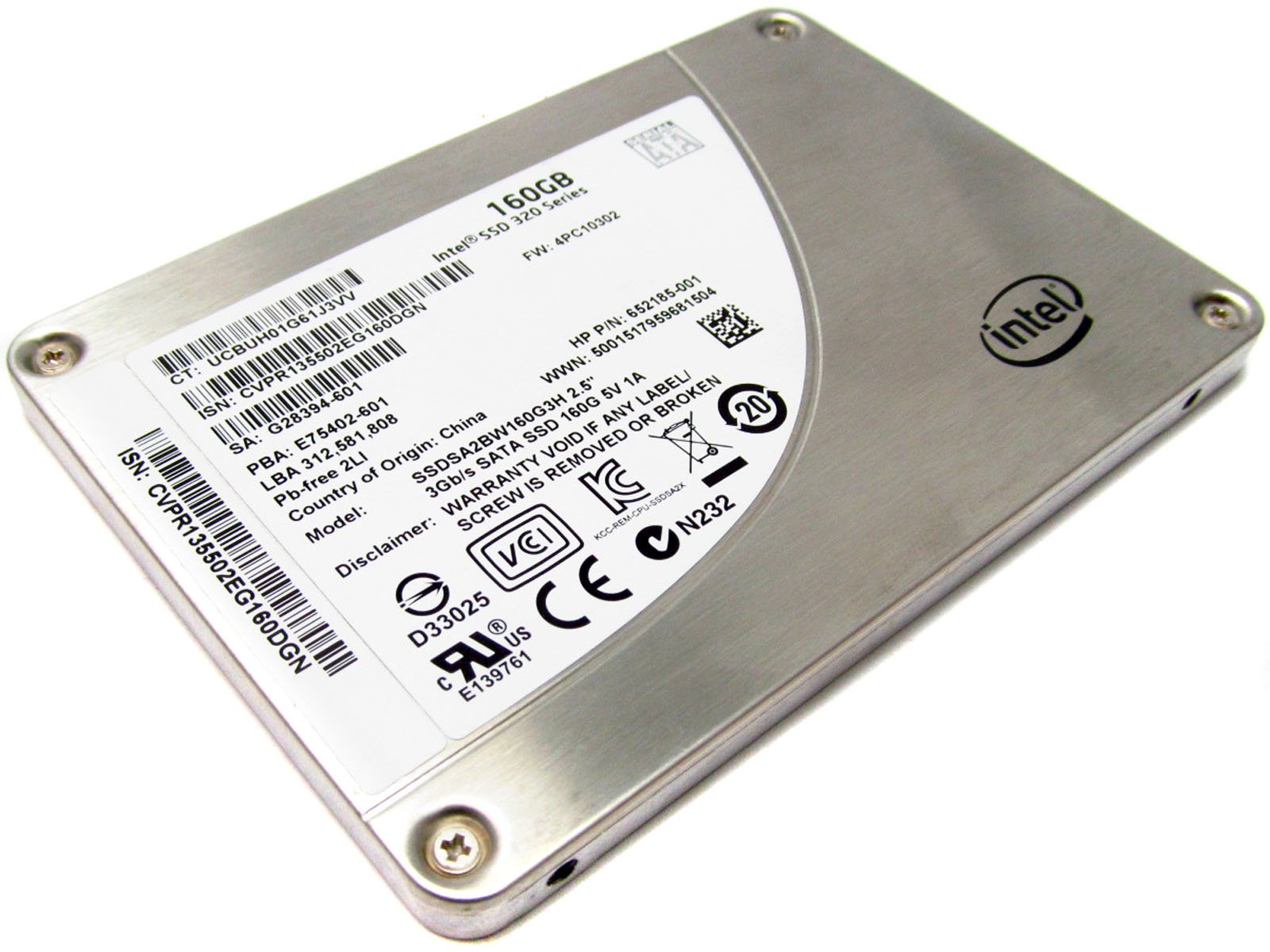 Intel SSD 320 Series 160GB - SSDSA2BW160G3H