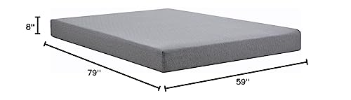 Linenspa 8 Inch Gel and Bamboo-Charcoal Memory Foam Mattress β Firm Feel β Queen Mattress in a Box