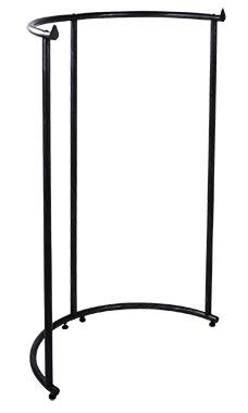 SSWBasics Half Round Black Clothes Rack - 64” Usable Hanging Space on Rack