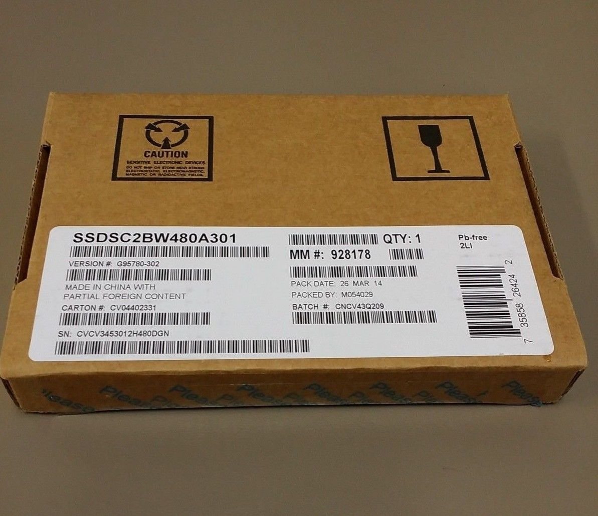 Intel SSD 520 Series - SSDSC2BW480A301 - 480GB, 2.5" SATA 6Gb/s, 25nm, MLC