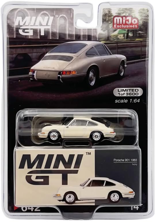True Scale Miniatures Model Car Compatible with 1963 Porsche 901 Ivory Limited Edition 1/64 Diecast Model Car MGT00642