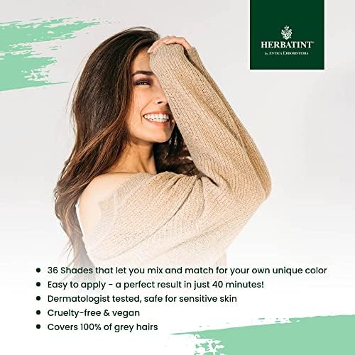 Herbatint Permanent Haircolor Gel, 5N Light Chestnut, Alcohol Free, Vegan, 100% Grey Coverage - 4.56 oz