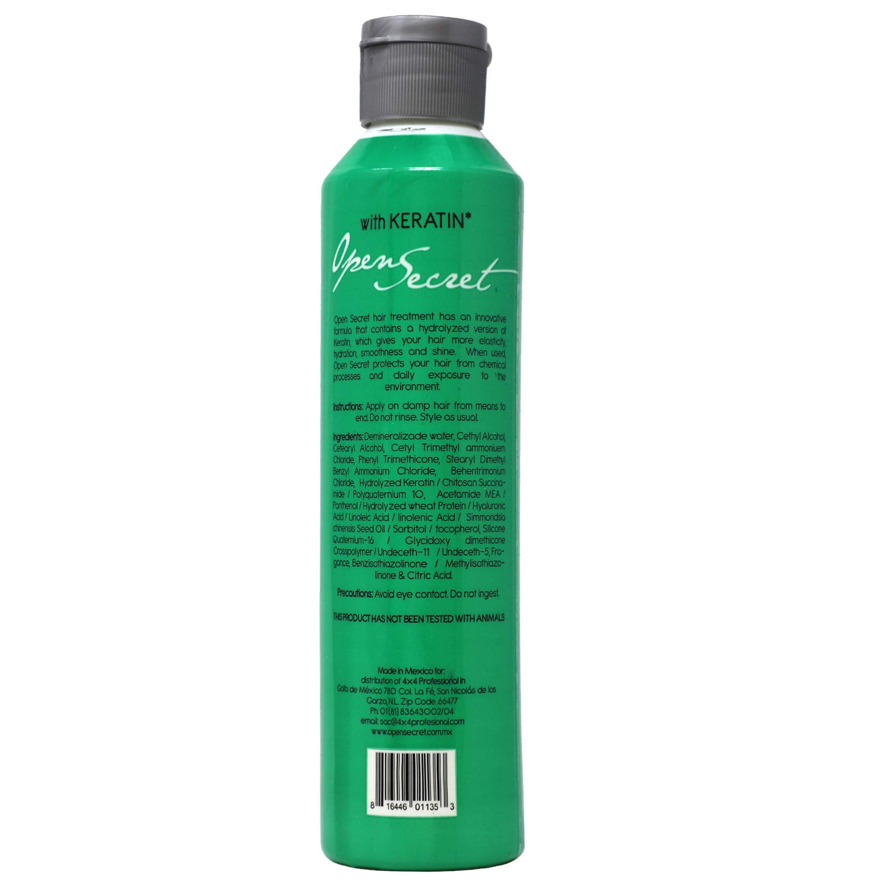 Open Secret Keratin Shampoo | Sulfate Free Shampoo for Damaged or Treated Hair to provide nutrients for extreme Hydration, Nourishment, and Revitalization; 10.14 Ounce Bottle