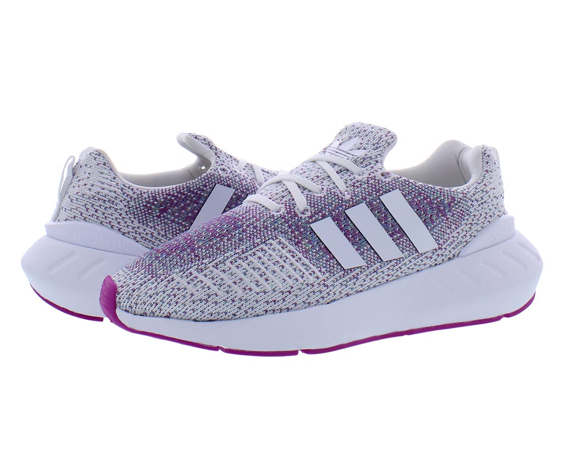 adidas Women's Swift Run 22 Sneaker, Future White/Vivid Pink, 8.5 M US
