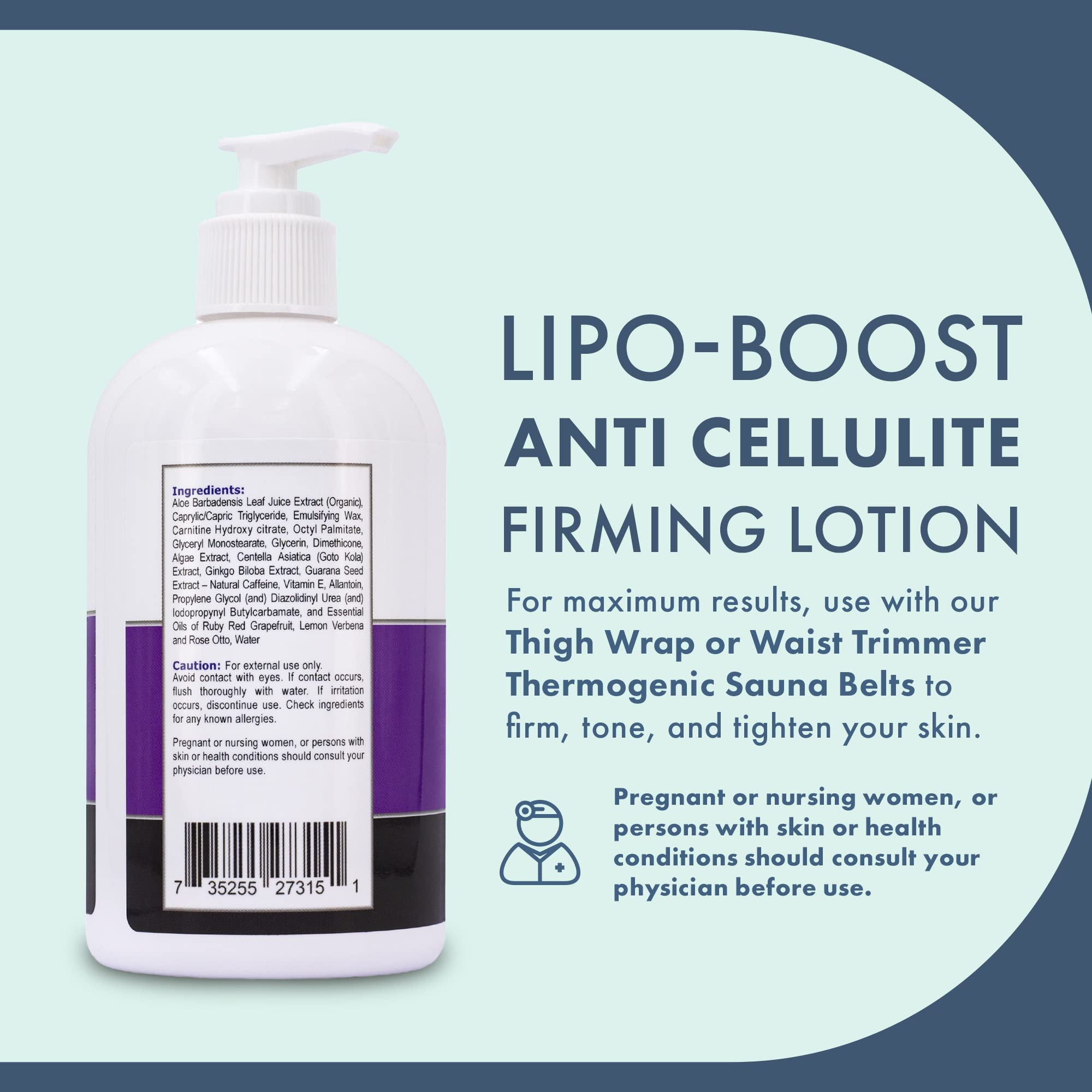 WeightLoss-Solutions Lipo-Boost Cellulite Cream with Caffeine is an Advanced Firming Lotion for Thighs and Butt, Stomach, Belly, Breasts, and Arms, to Smooth, Firm, Tone, and Tighten