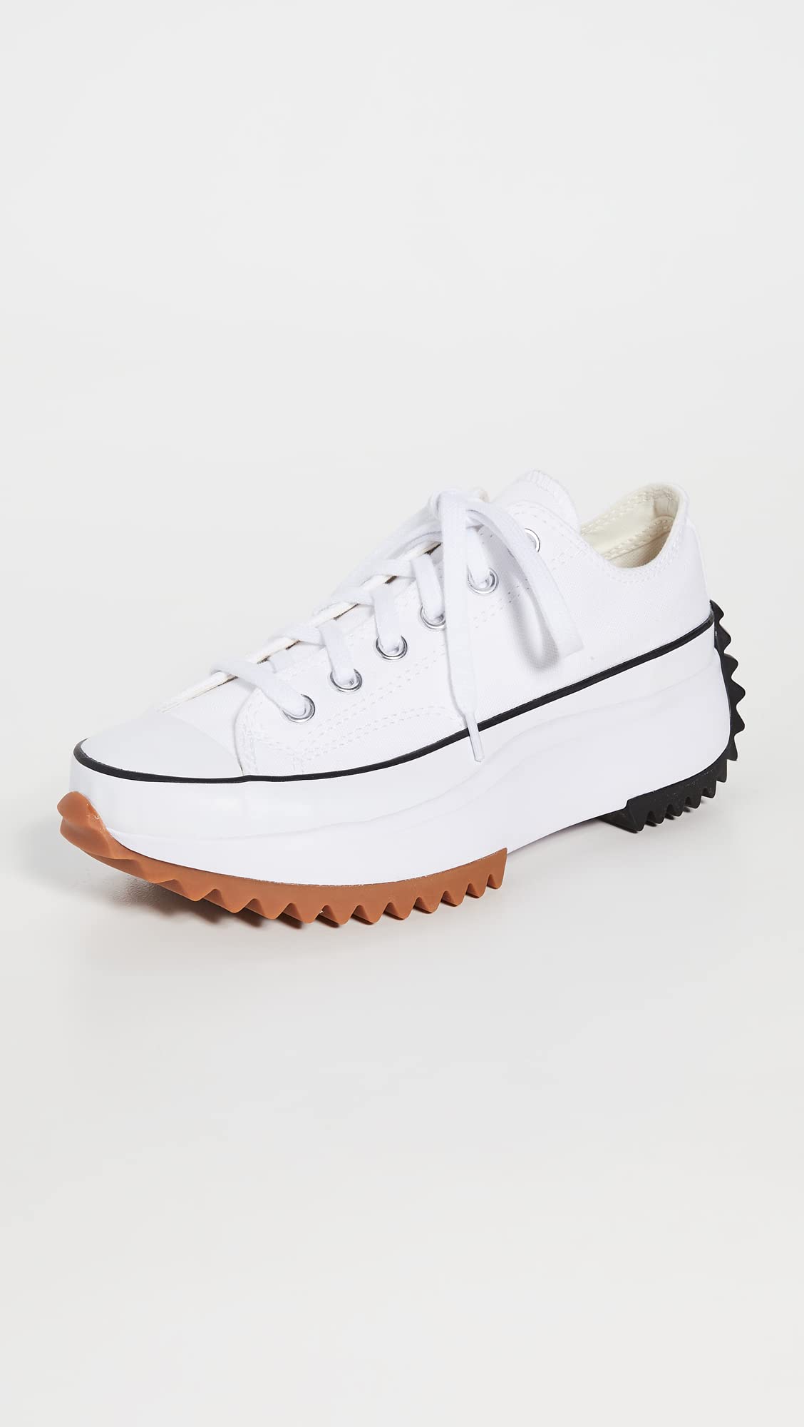 Converse Women's Run Star Hike Platform Sneakers, White/Black/Gum, 7.5 Medium US