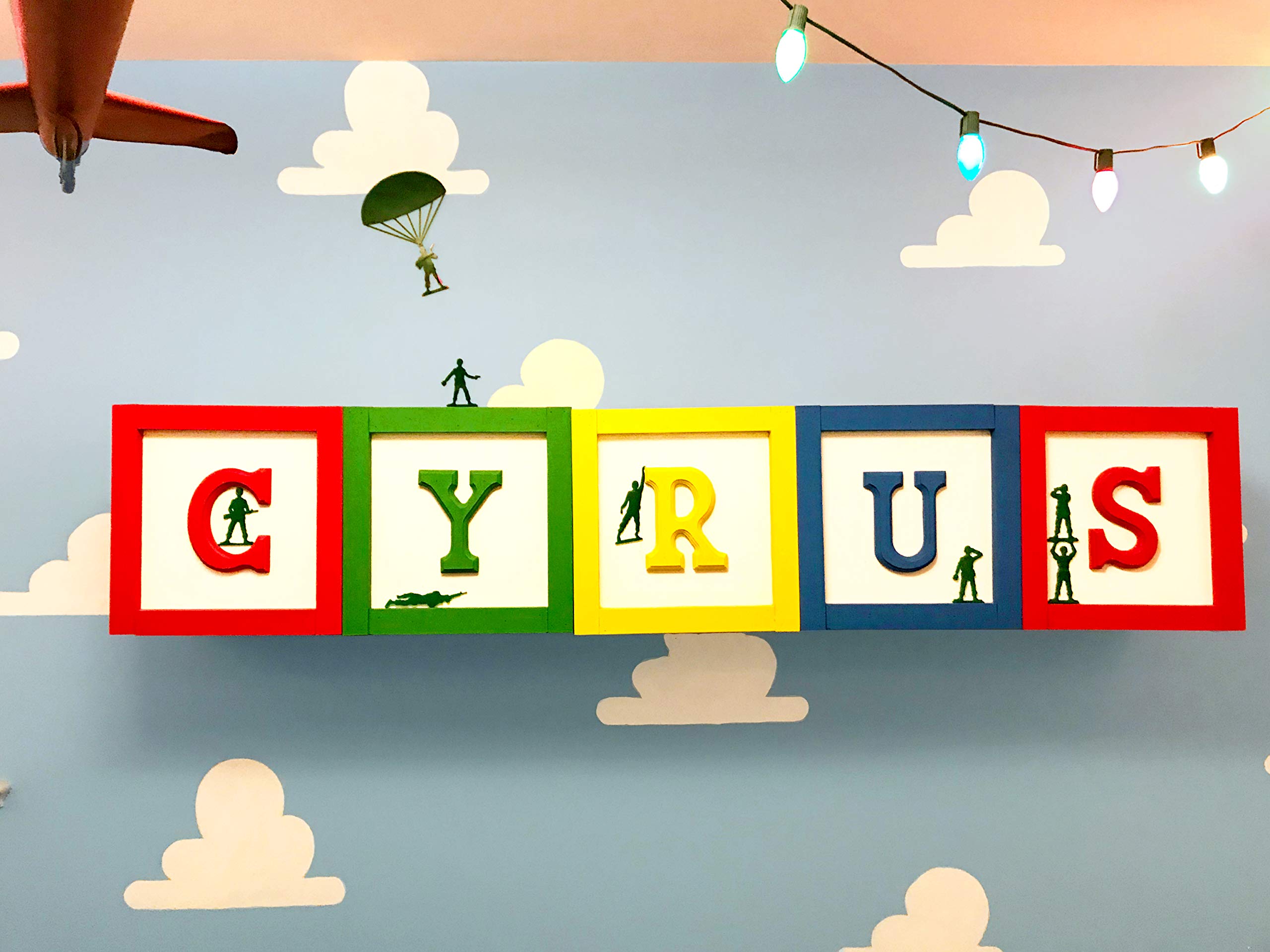 Set of 18 Army Men Acrylic Green Wall Decorations for a Kid's Toy Story Room or Andy's Room Nursery