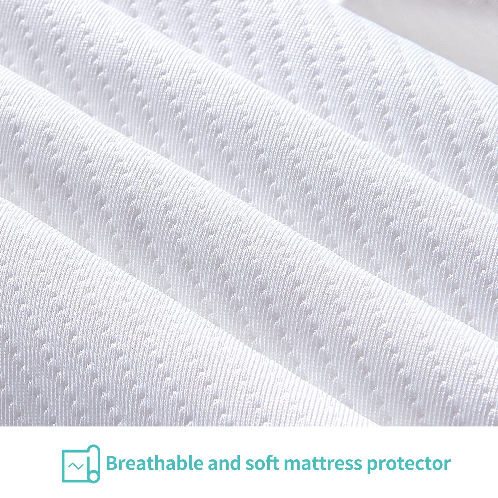 Bubble bear Noiseless and Waterproof Crib Mattress Protector, Super Skin-Friendly,Quilted Fitted Crib Mattress Sheet, Extra Soft Toddler Mattress Cover 52x28-fits up to 8.6"