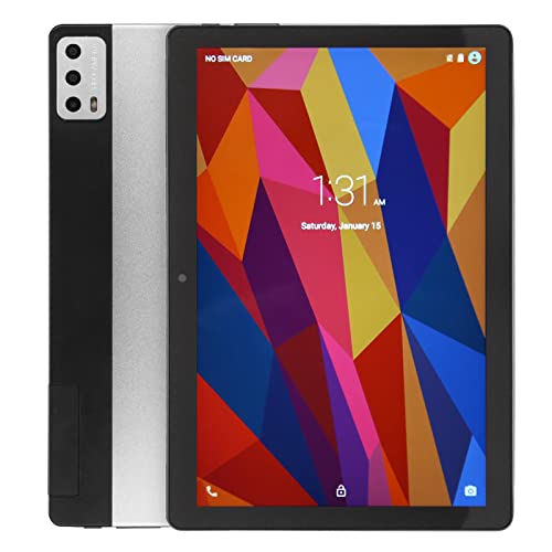 Airshi Portable Tablet, Call Support 10 Inch Tablet 100-240V 10 Inch IPS Screen 5G WiFi Dual Band for Home Travel (White)