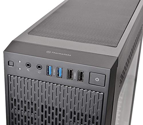 Thermaltake Core G3 Black Slim Small Form Factor ATX Perforated Metal Front and Top Panel Gaming Computer Case 2.0 Edition with Two 120mm Front Fan Pre-Installed CA-1G6-00S1WN-A0