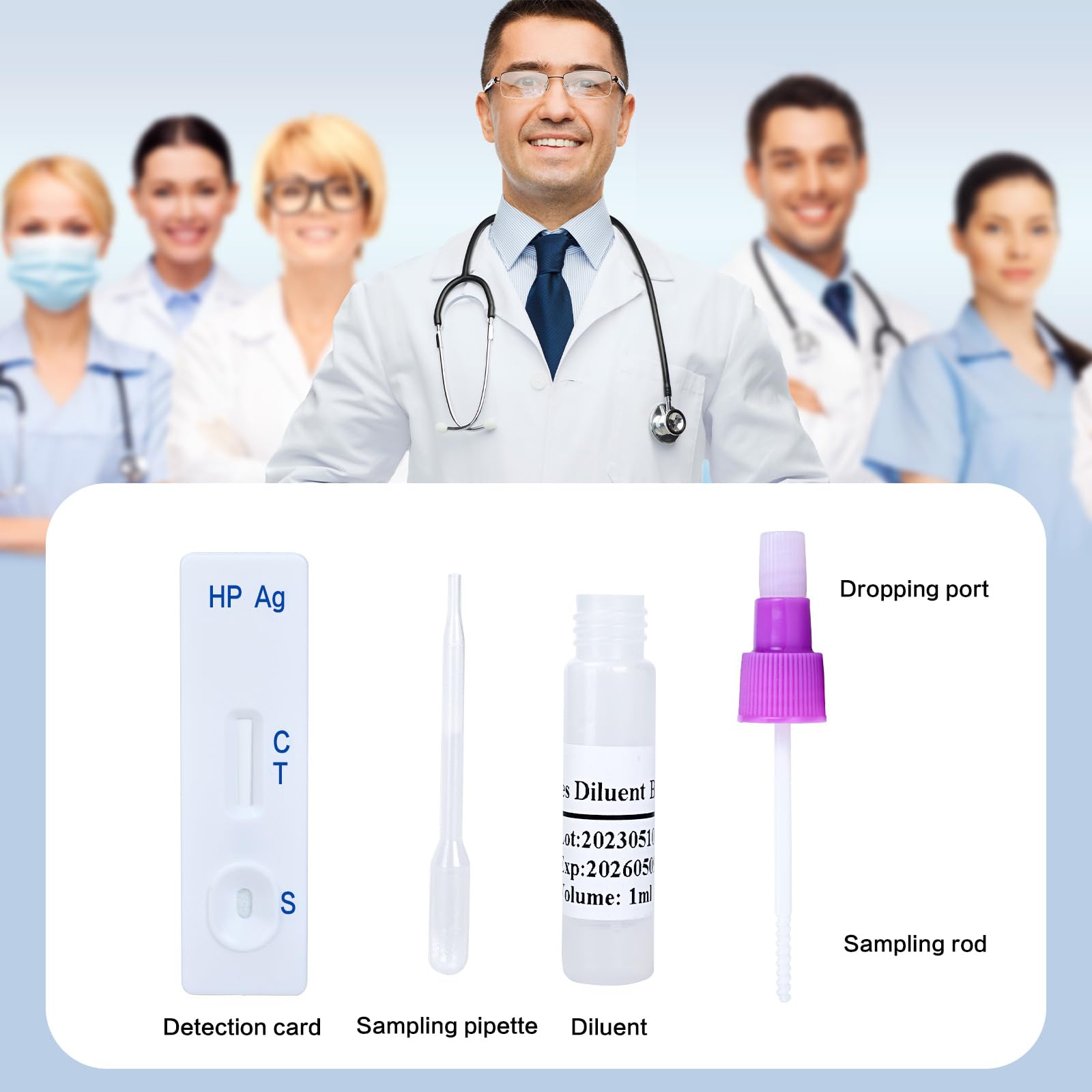 Helicobacter Pylori Stool 2 Test Kits, H. Pylori,10-15 Minutes of Quick Home Testing, The Result is Highly Accurate, Easy to Read and use