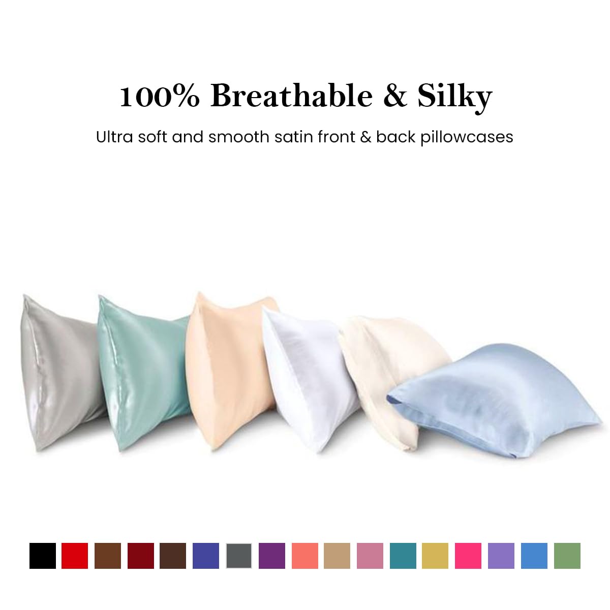 Rico Bedding 100% Pure Silk Satin Duvet with Fitted Sheet Set 4pcs, Silk Satin Fitted Sheet 15'' Deep Pocket,Silk Satin Duvet Cover,Silk Satin Pillowcases Set !!!(Queen Black)