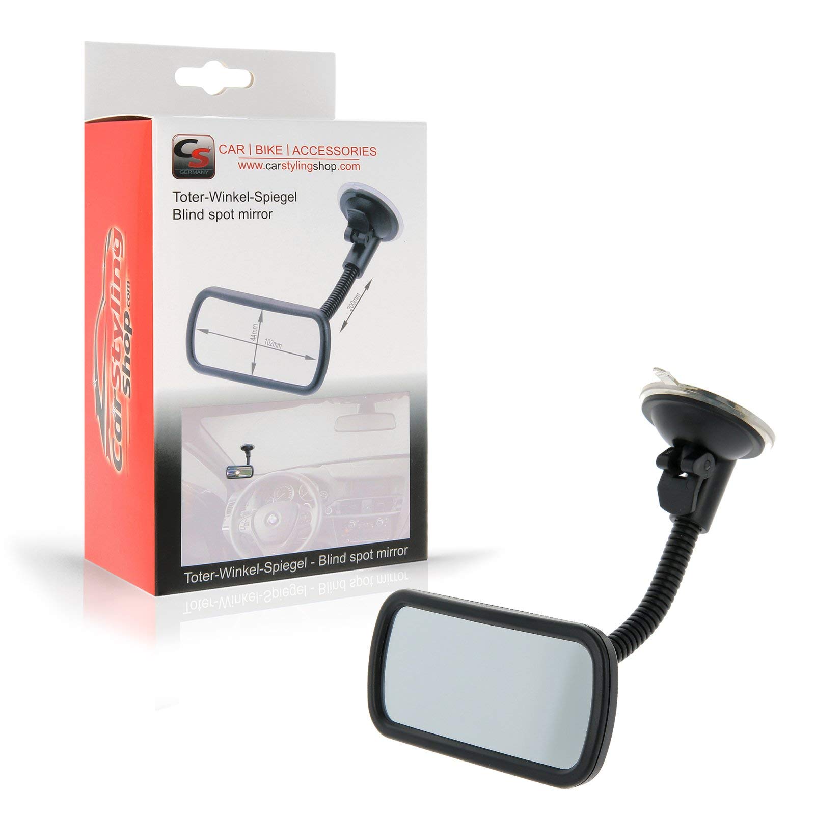 Sunstop Germany Automotive Car Blind Spot Mirror Curved Rear View Support Mirror for Baby Monitoring Child Safety