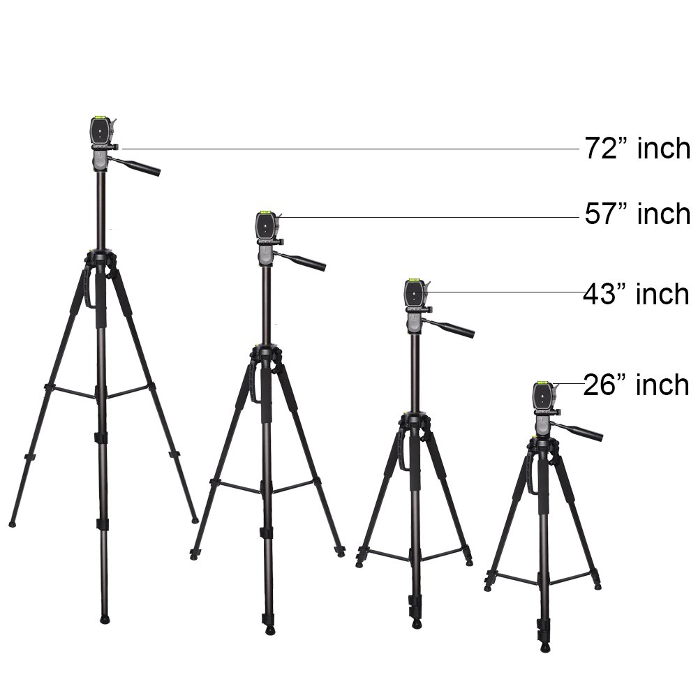 72 Inch Elite Series Professional, Full Size Camera Tripod for Canon, Nikon, Sony, Samsung, Olympus, Panasonic & Pentax + eCost Microfiber Cloth