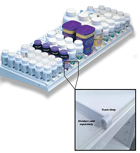 Store Fixtures Direct Shelf Divider Front Rail with Self Adhesive Back, for Wood, Glass or Metal Shelves - 48" L - 20 Pack