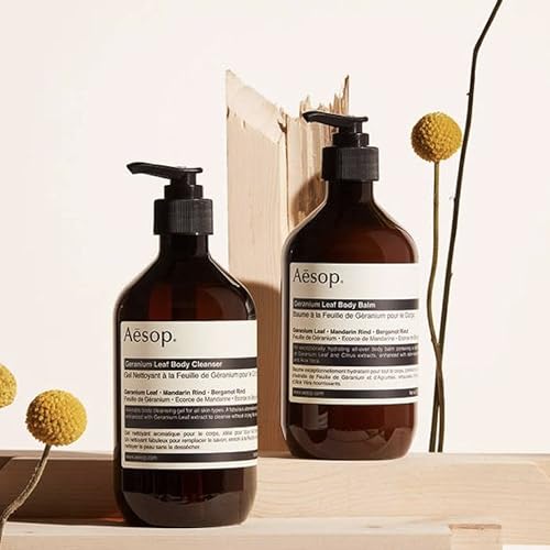 Aesop Geranium Leaf Body Balm -Skin Softening Rich Blend of Nourishing Nut Oils, Geranium Leaf and Citrus Extracts - 16.5 oz