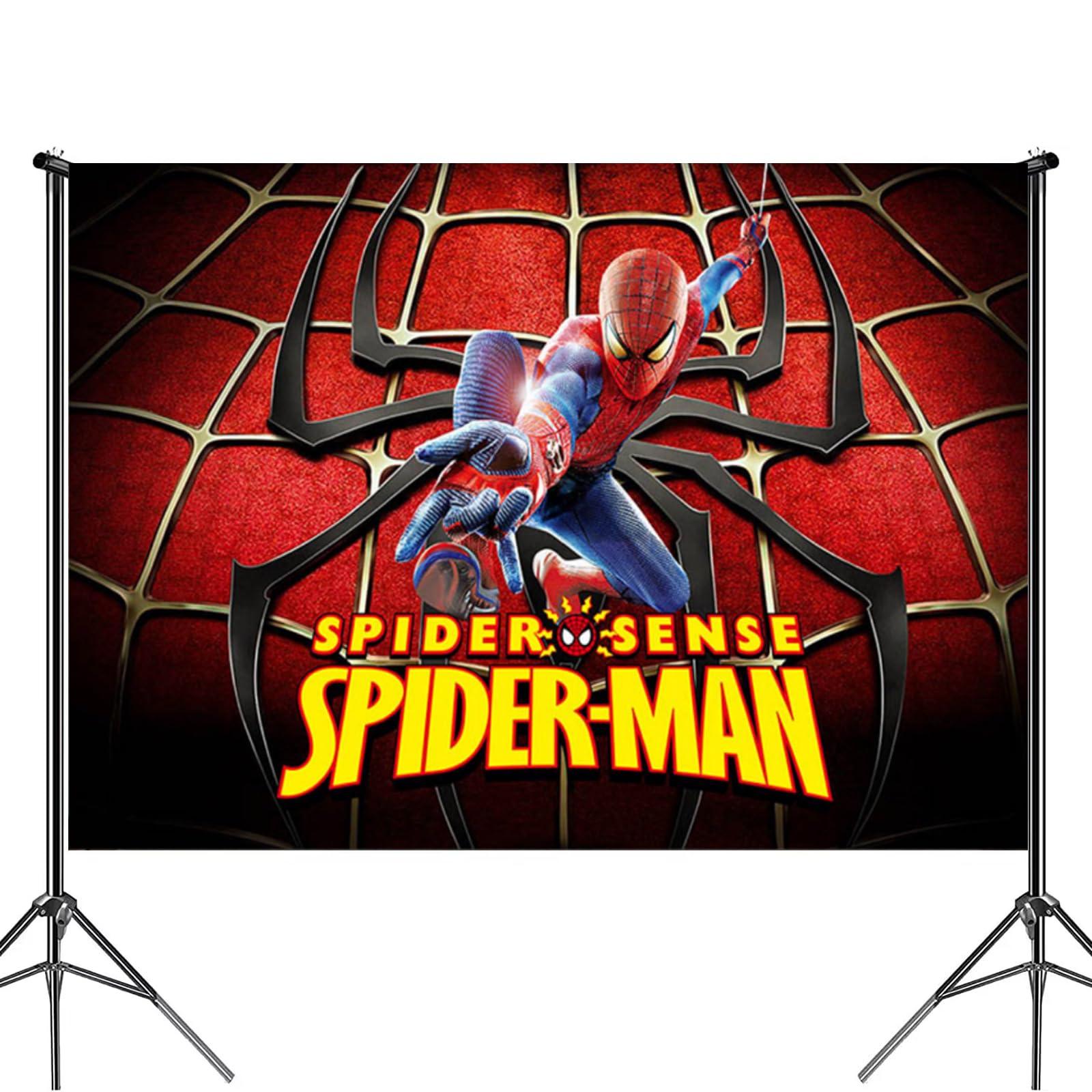 Spider Birthday Decorations, Superhero Spider Party Supplis include Plates Napkins Tablecloth Hanging Swirls Garland for Banner, Kids Birthday Party Supplies