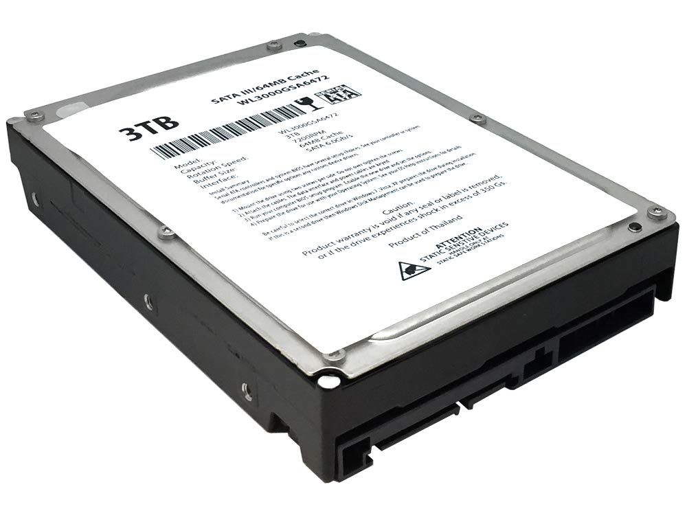 WL 3TB 7200RPM 64MB Cache SATA III 6.0Gb/s 3.5" Internal Desktop Hard Drive (For RAID, NAS, DVR, Desktop PC) w/1 Year Warranty