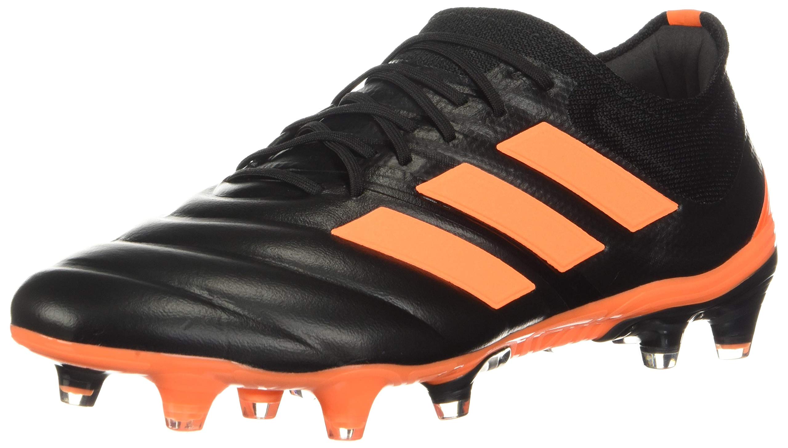 adidas Men's Copa 20.1 Firm Ground Soccer Shoe, Black/Signal Orange, 8.5