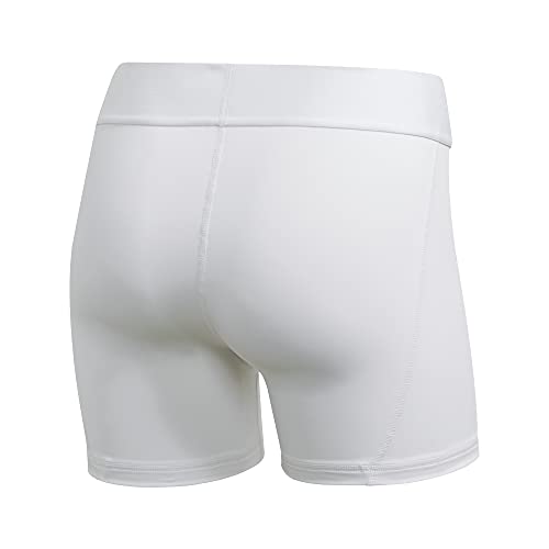 adidas Women's Alphaskin Volleyball 4-Inch Short Tights White/Black S3