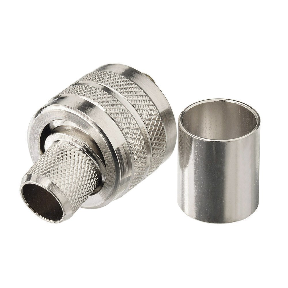 wlaniot PL-259 Connectors Crimp PL 259 UHF Male Plug RF Coaxial Connector for LMR400 9913 RG214 RG213 Coax Cable 5Pcs