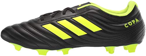 adidas Men's Copa 19.4 Firm Ground, Black/Silver Metallic/Solar Yellow, 9 M US