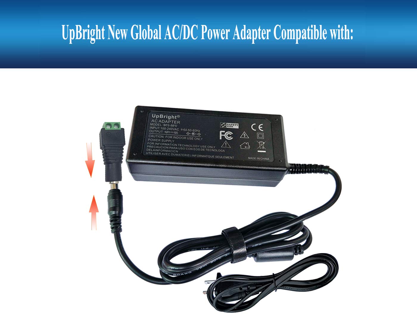 UpBright 15V 6A AC/DC Adapter Compatible with Digitrax DCS100 DB150 DB210 DCS210 DCS240 DB 150 210 DCS 210+ 100 240 PS514 PS615 01 PS715 PS 615 514 715 LocoNet Command Station RC-218 90W Power Supply