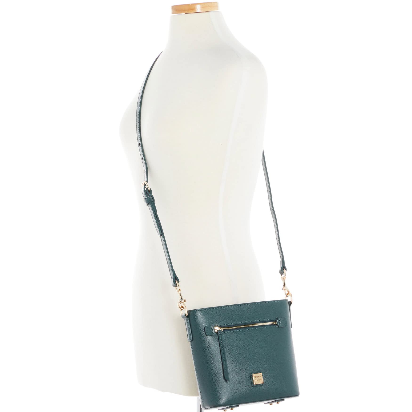 Dooney & Bourke Handbag, Saffiano Small Zip Crossbody - Ivy