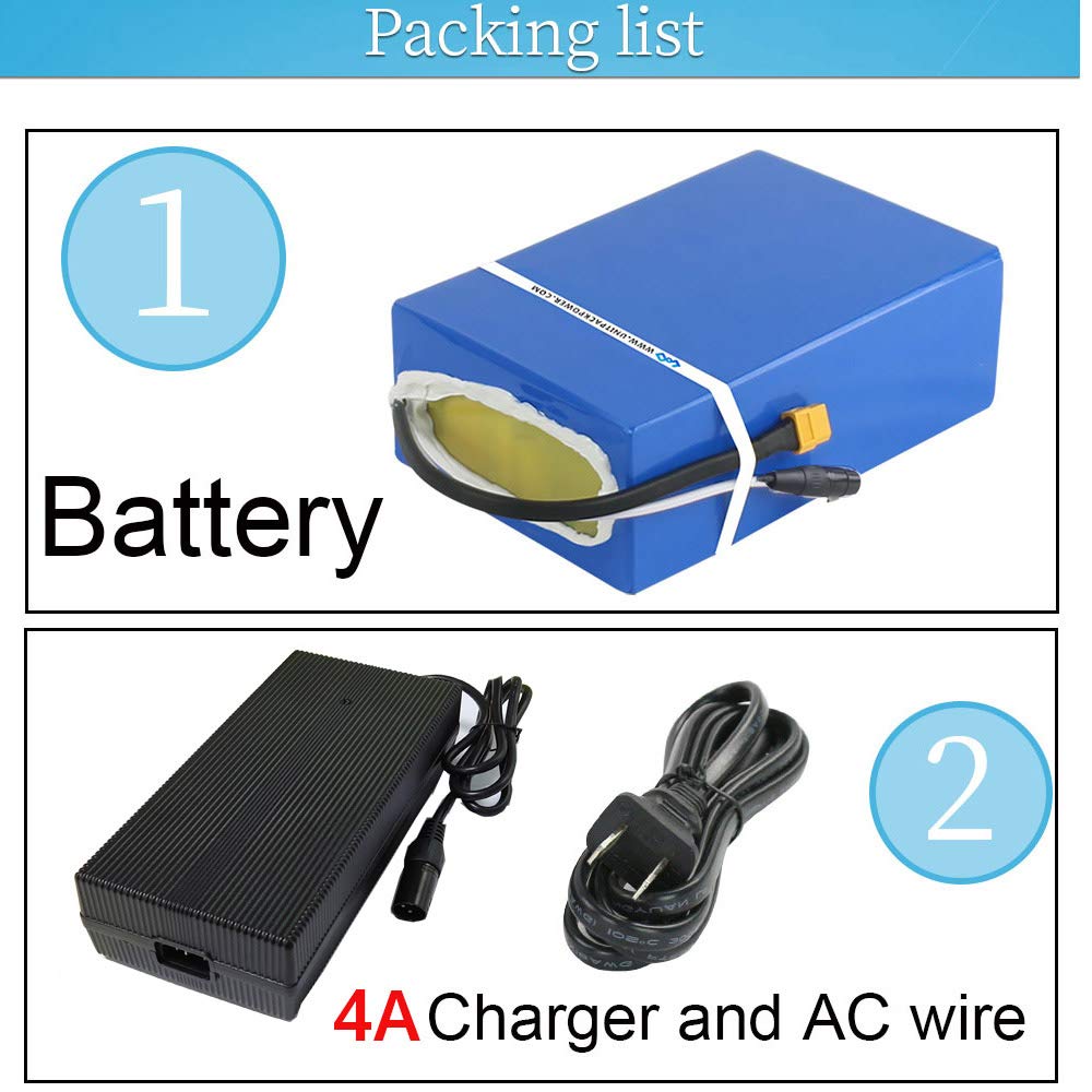 72V 20AH Ebike Battery with 60A BMS Protection for 72V 3000W 2500W 2000W 1500W Ebike, Motorcycle, Scooter, Go Kart, PVC Lithium Battery Pack