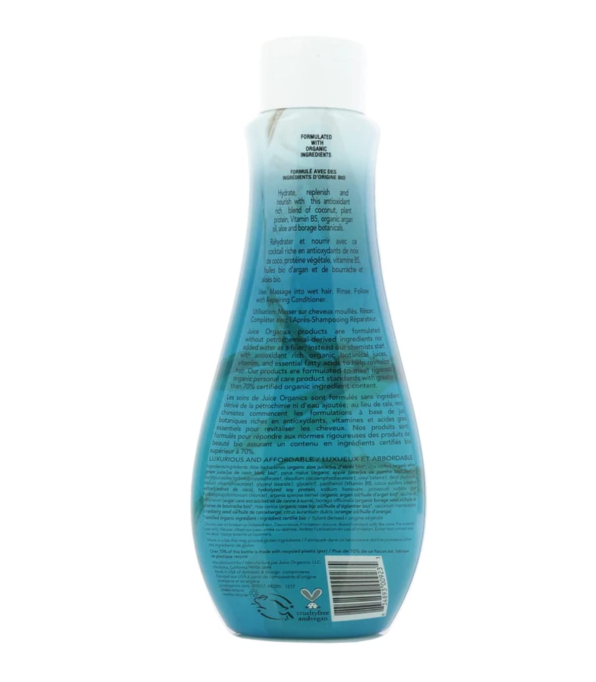 Juice Beauty Coconut Repairing Shampoo - 300 mL - Boosts Hydration + Enhances Shine - Vegan, Cruelty Free
