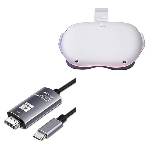 BoxWave Cable Compatible with Oculus Quest 2 - SmartDisplay Cable - USB Type-C to HDMI (6 ft), USB C/HDMI Cable for Oculus Quest 2 - Jet Black