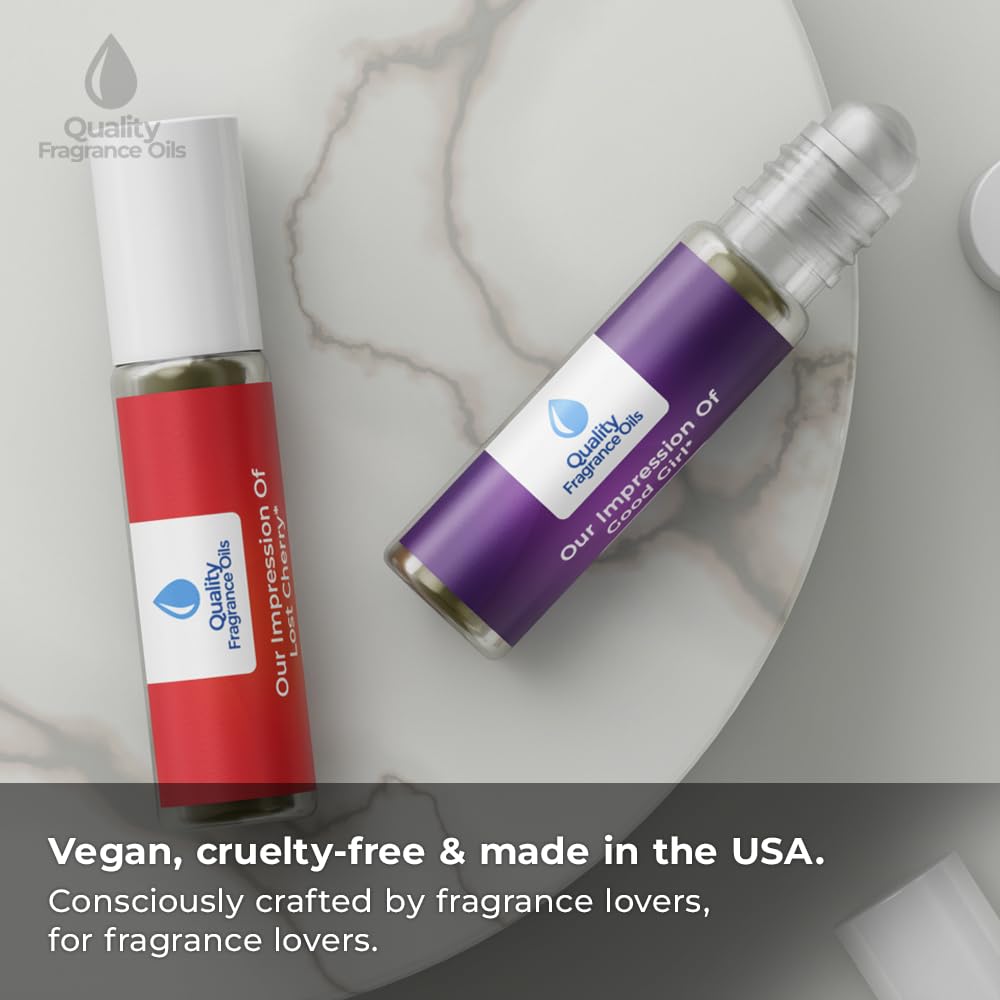 Women's Top 5 Perfume Oil Impressions (Generic Versions of Designer Fragrance) Sampler Gift Set of 5 10.35ml Roll-ons