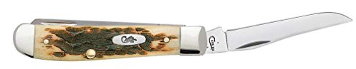 CASE XX WR Pocket Knife Amber Bone Mini Trapper Item #013 - (6207 SS) - Length Closed: 3 1/2 Inches …