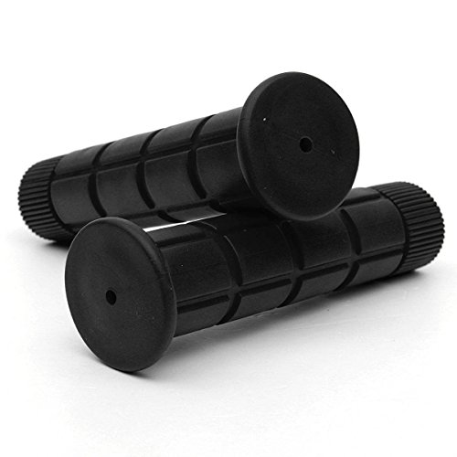 Coolrunner Bicycle Handle Bar Mushroom Grips BMX for Boys and Girls Bikes (Black)…