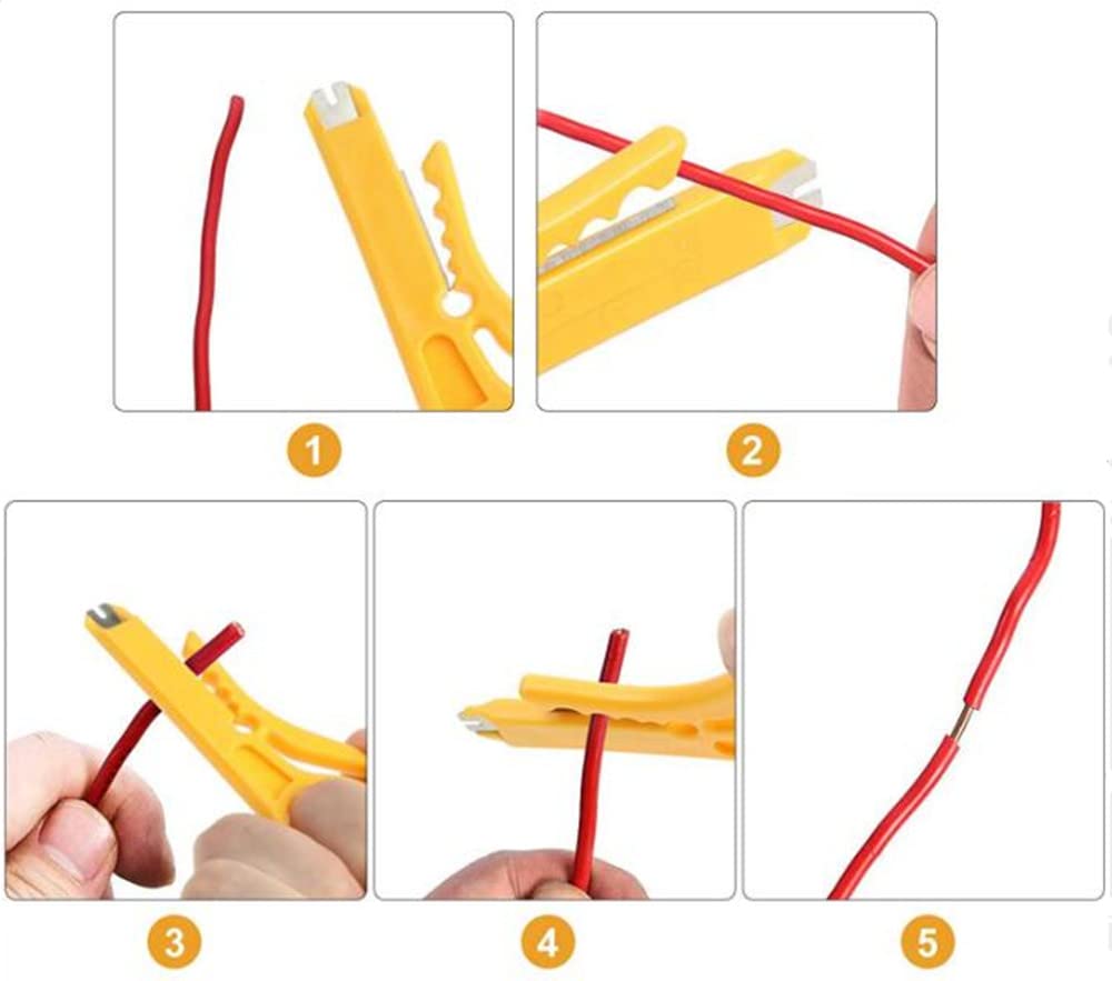 Mini Wire Stripper 3 Pcs Network Wire Stripper Punch Down Cutter for Network Wire Cable, RJ45/Cat5/cat6 Data Cable, Telephone Cable and Computer UTP Cable