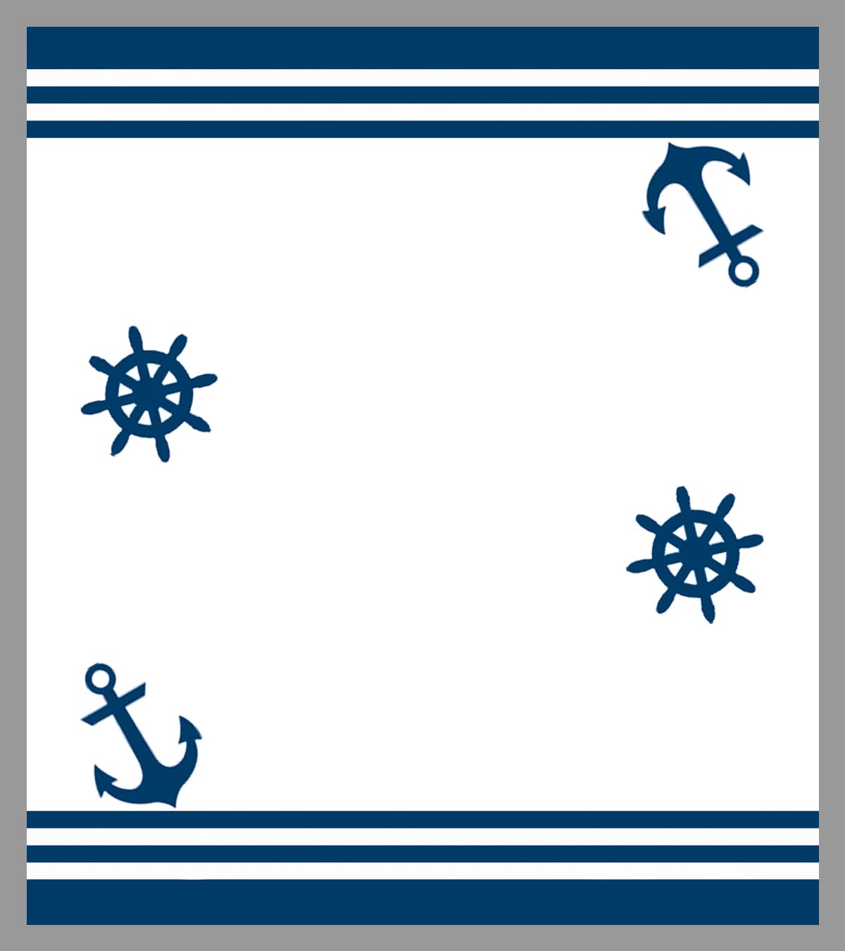 Nautical Place Cards - 25 Pack - Nautical Food Cards. Blue Anchor and Captain’s Wheel over Stripes Design, for Dinner Parties, Banquets, Cocktail Parties, Buffet. 2” x 3.5”. Scored for Folding.
