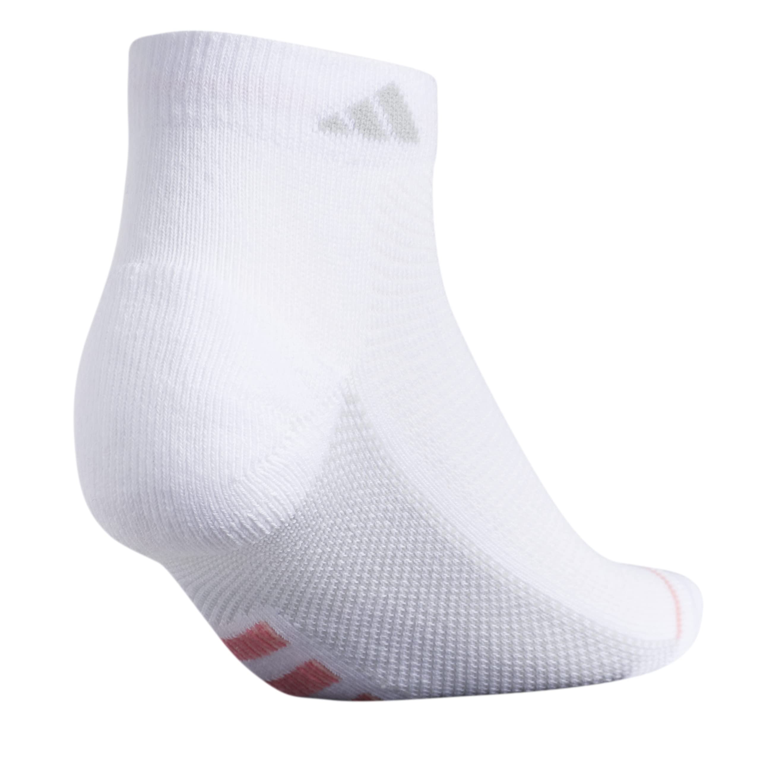 adidas Women's Superlite Stripe II 3-Pack Low Cut, White/Glory Pink/Glory Blue, Medium