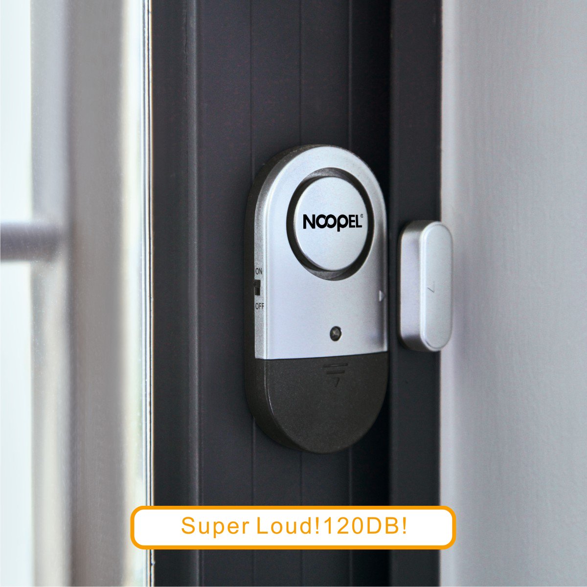Door Window Alarm 2 Pack Noopel Home Security Sensor Burglar Anti-Theft 120DB Alarm with Batteries Included - DIY Easy to Install (2)