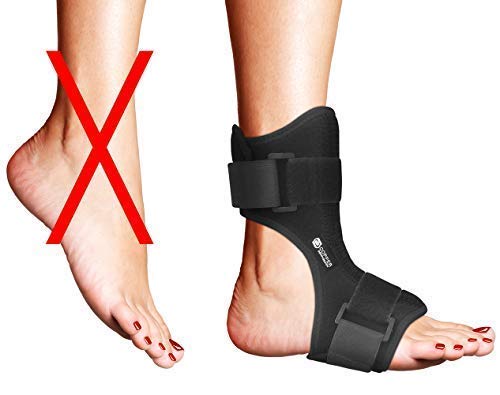 Copper Compression Plantar Fasciitis Night Splint - Drop Foot Orthopedic Brace and Dorsal Planter Fasciitis for Right or Left Foot. Night Splints Support Sleep, Recovery, Tendonitis, Arthritis