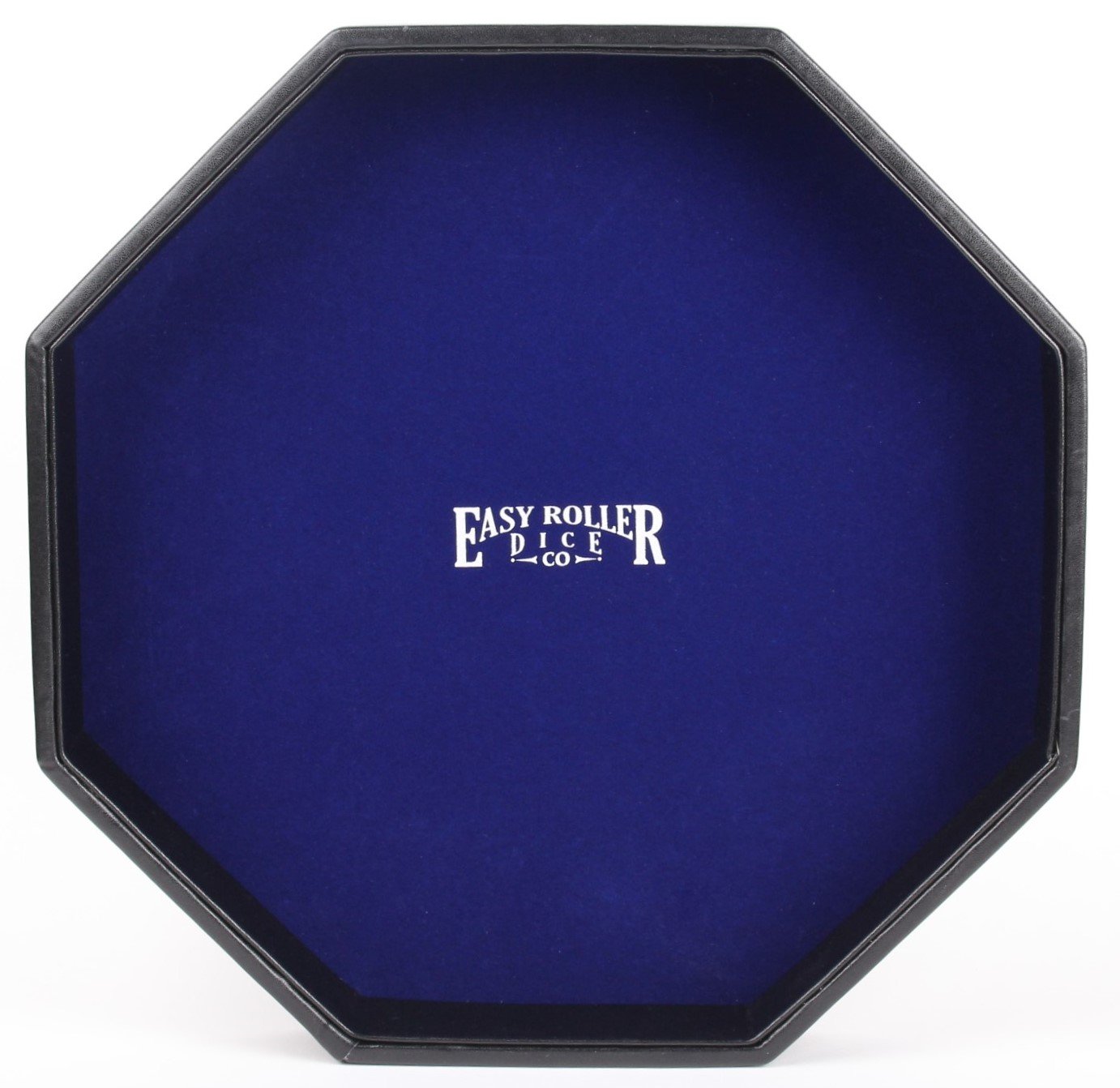 Dice Tray - Heavy Duty 11.5 Inch Leatherette with Blue Velvet Rolling Surface