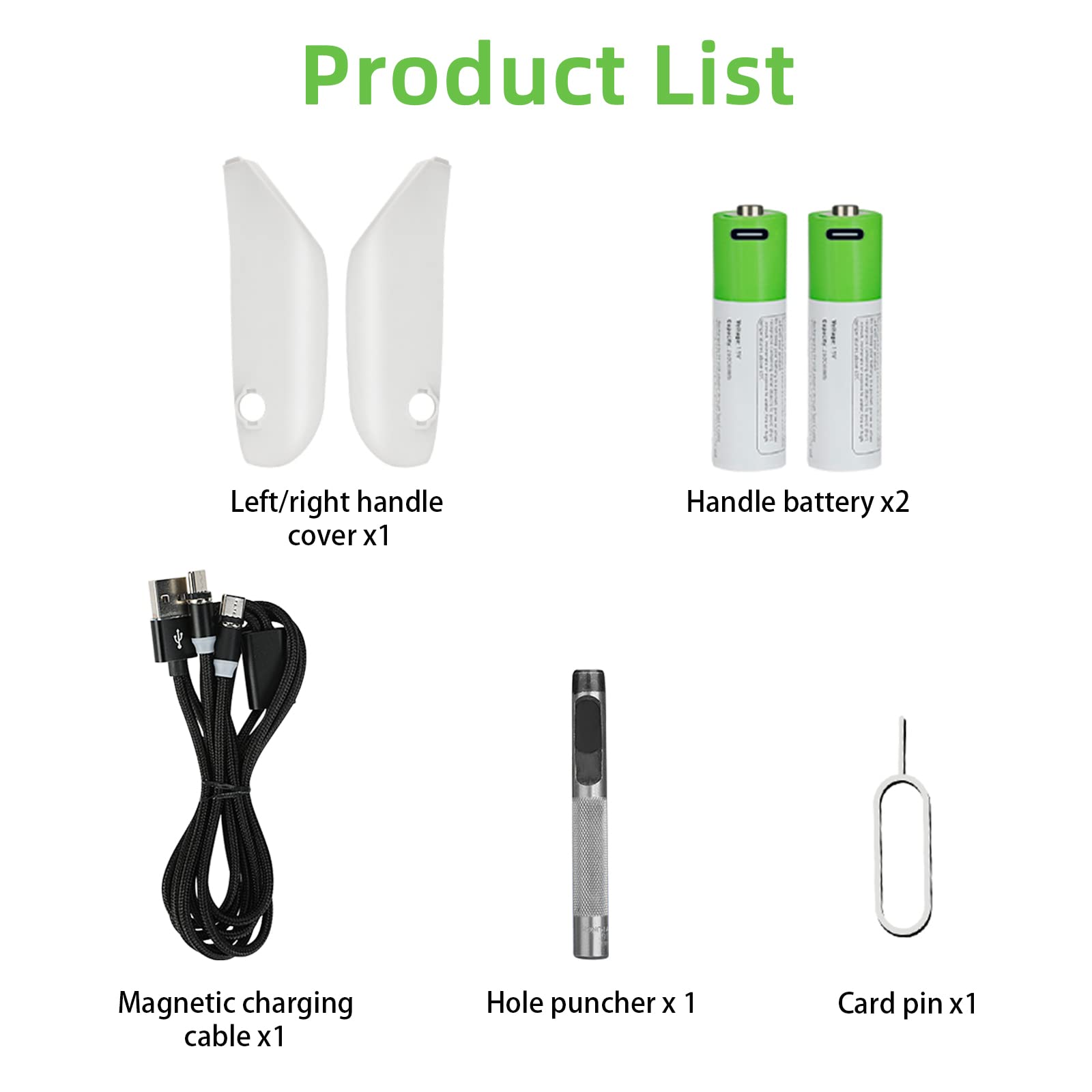 HiBloks Magnetic Controllers Charging for Oculus Quest 2, Charging Dock Replacement Parts Kit for Oculus Quest 2 Accessories with 2 Rechergeable Batteries, Battery Cover and USB-C Charger Cable