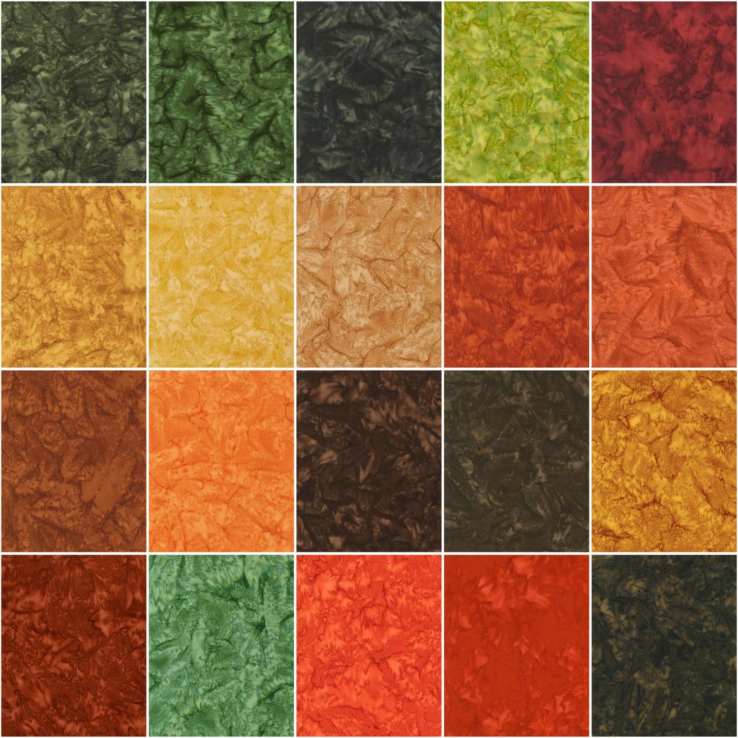Lunn Studios Artisan Batiks Prisma Dyes Autumn Roll Up 40 2.5-inch Strips Robert Kaufman RU-1257-40