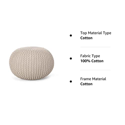 Christopher Knight Home 313877 Pouf, Beige