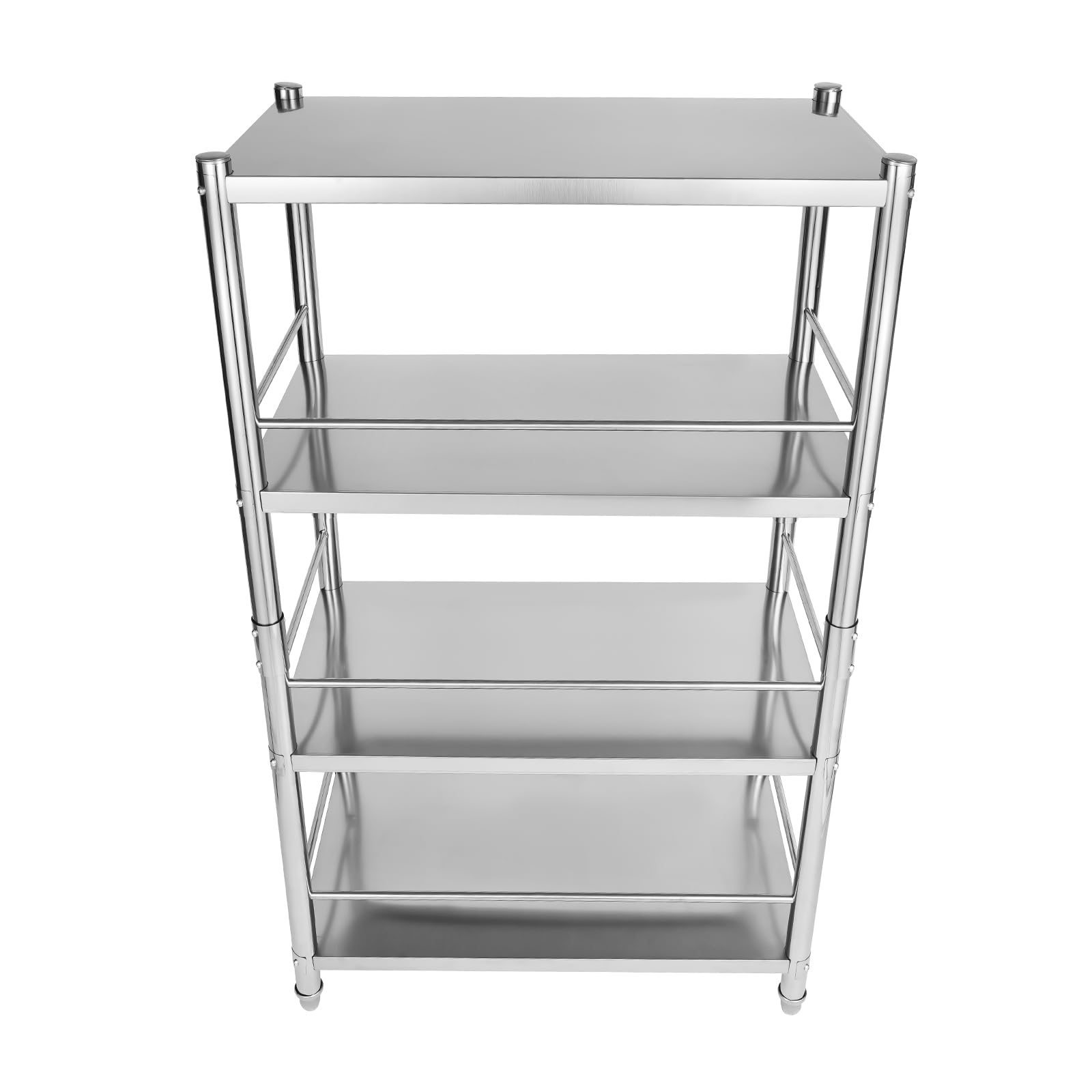 Bulelula Stainless Steel Shelves 4 Tier, 31×18×60Inch Storage Shelf Units 200lb Per Shelf, Heavy Duty Shelving for Kitchen Garage Warehouse Restaurant (4 Tier)